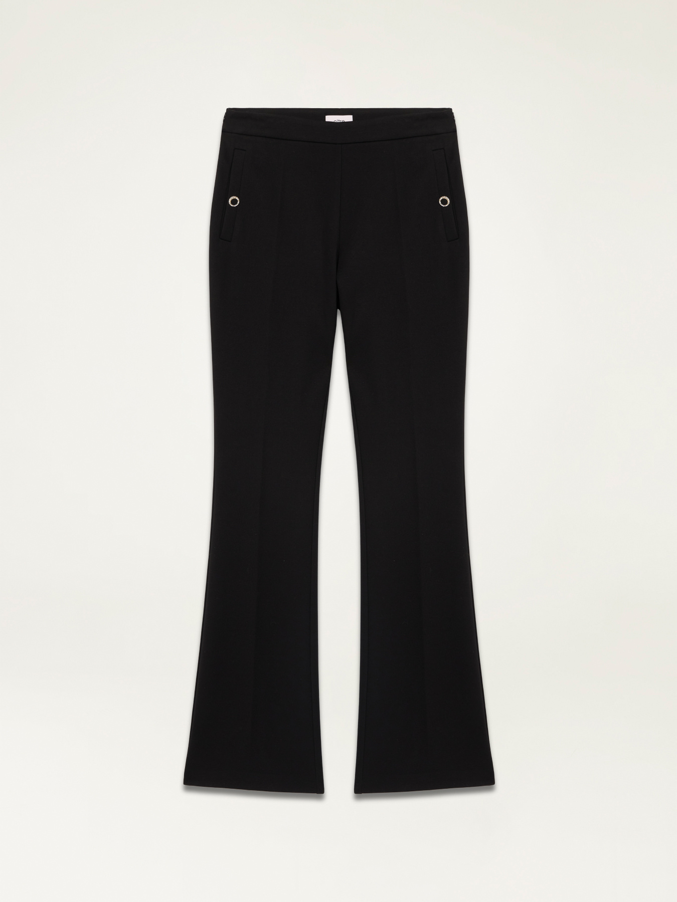 Flared-Hose aus Milano-Rib