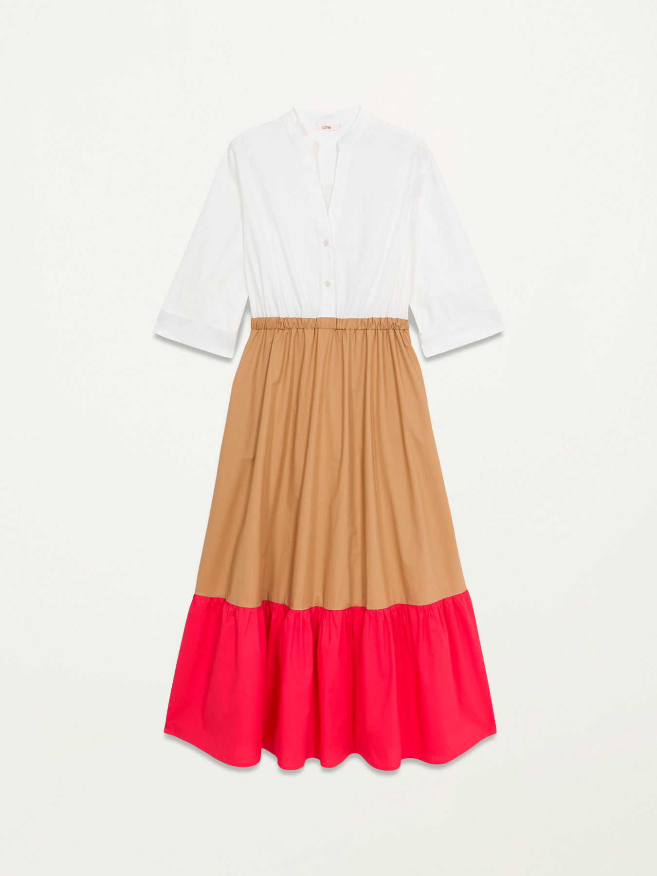 Vestito color block in cotone