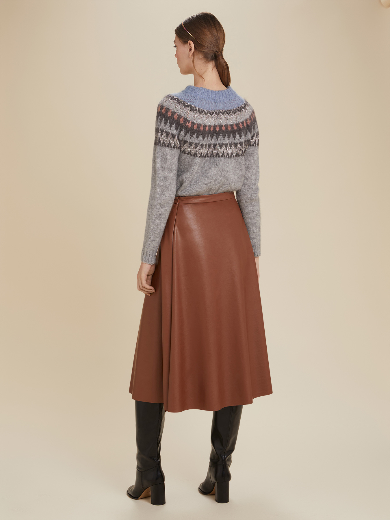 Midi-Rock aus Lederimitat