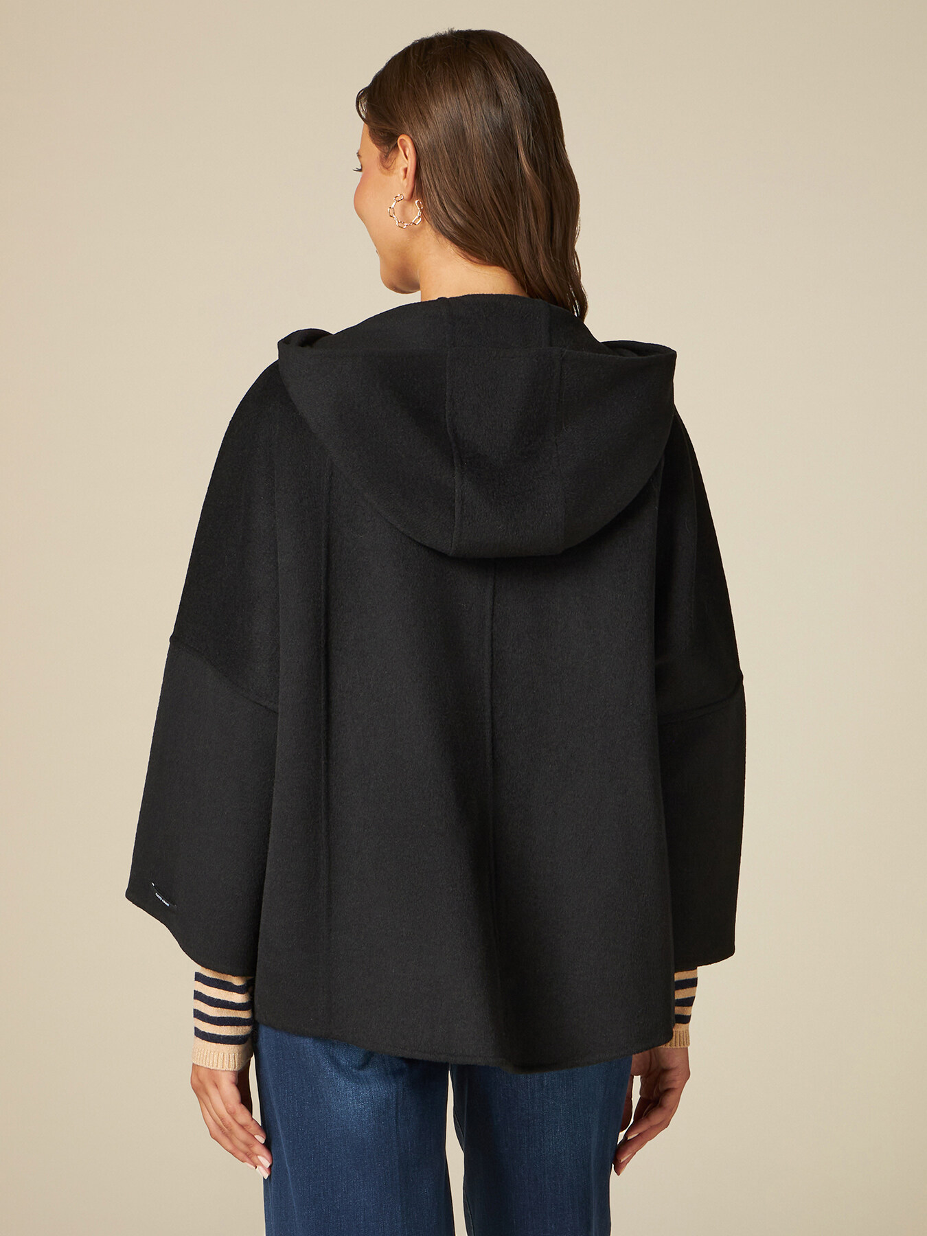 Cappa in panno double misto lana