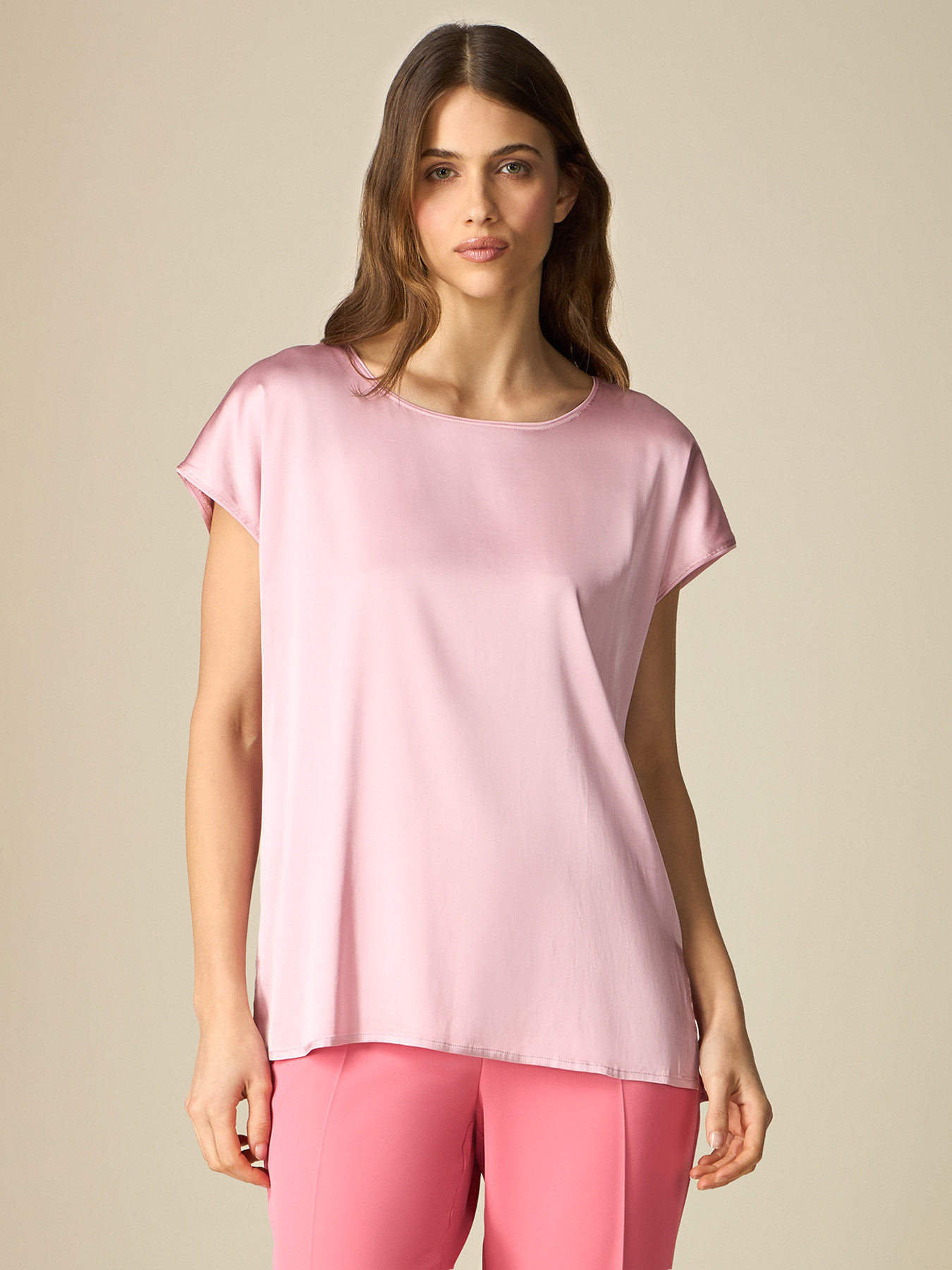 Blusa in raso di viscosa