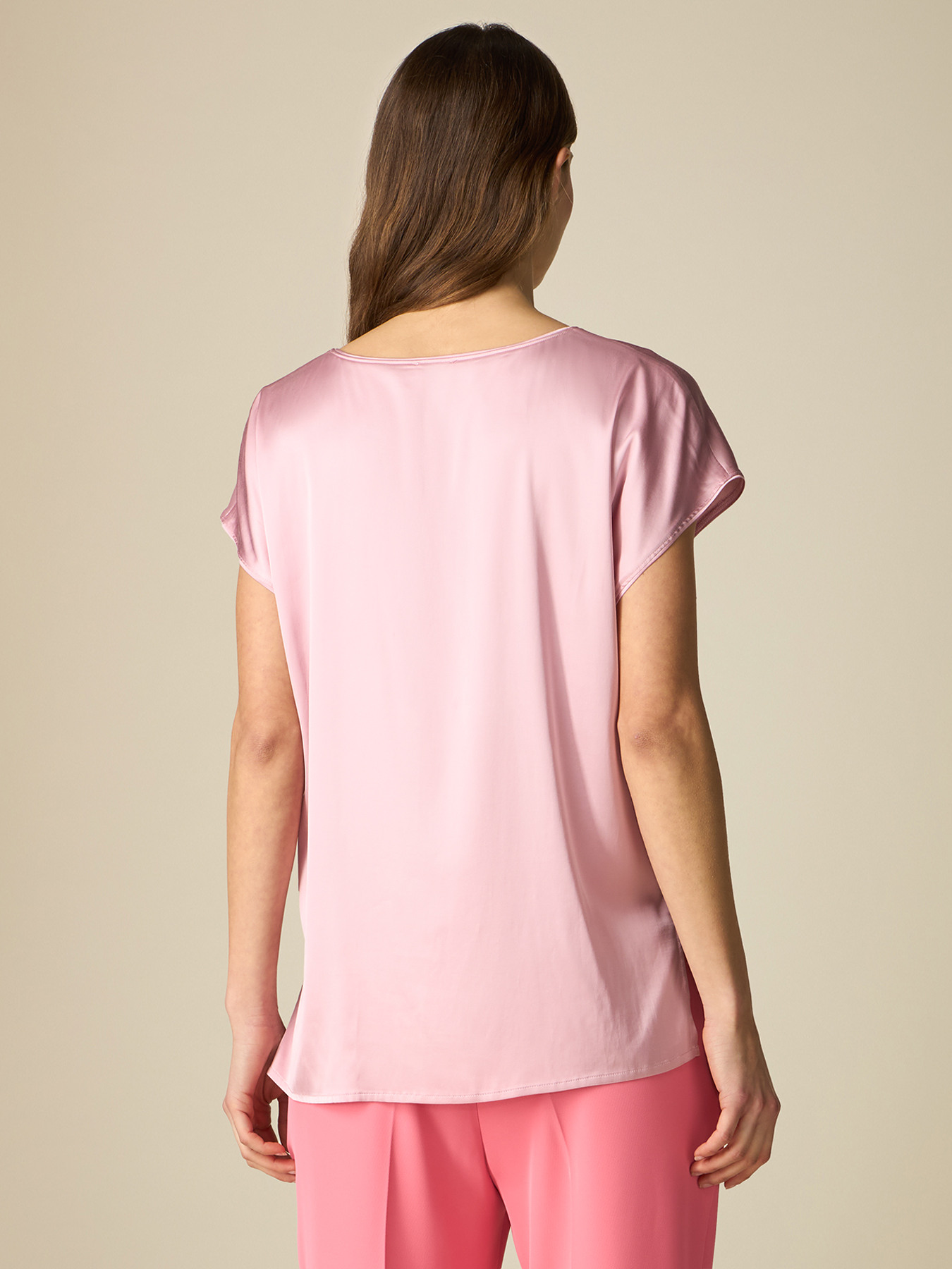 Blusa in raso di viscosa