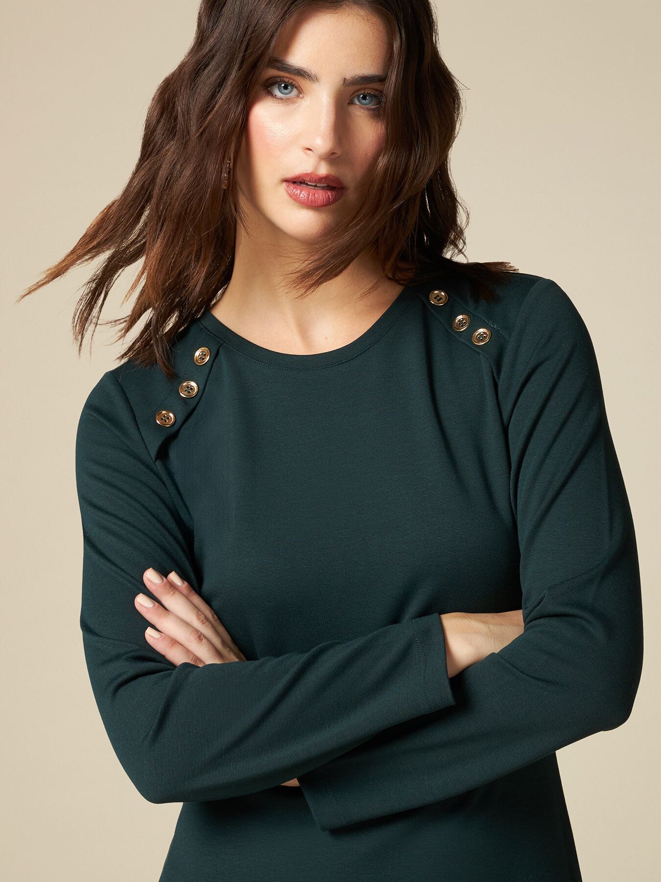 Milano-stitch midi dress