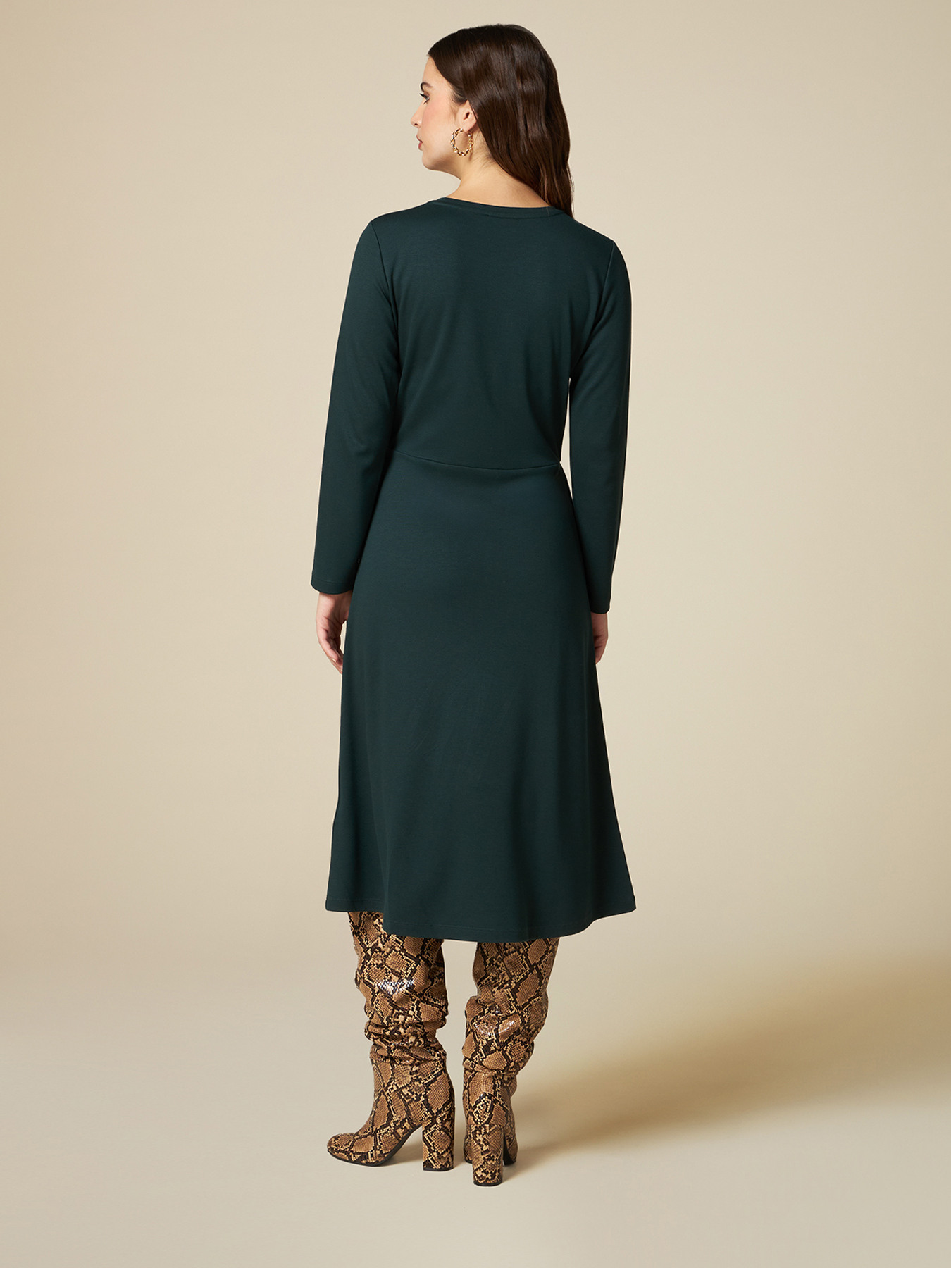 Milano-stitch midi dress